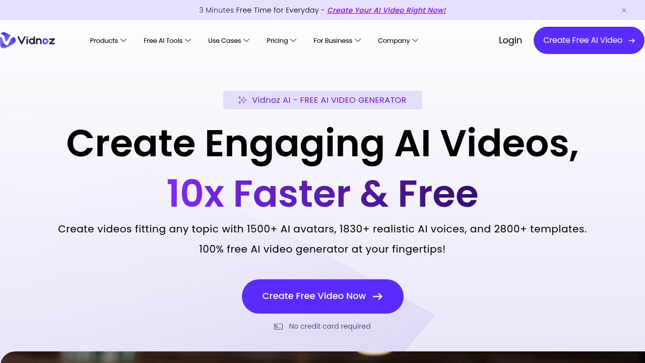 Create Stunning AI Videos 10X Faster with Vidnoz - Free Video Generator