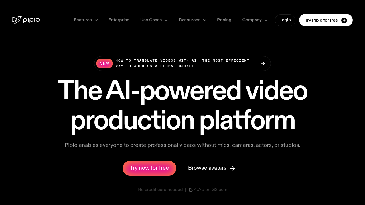 Create Professional AI Videos Effortlessly with Pipio